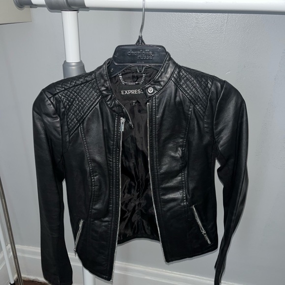 Express | Jackets & Coats | Express Black Leather Jacket | Poshmark